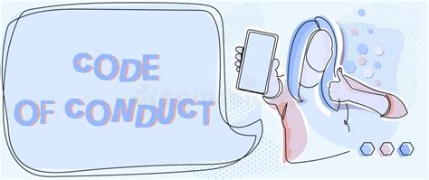 Handwriting Text Code Of Conduct Business Concept Ethics Rules Moral Codes Ethical Principles
