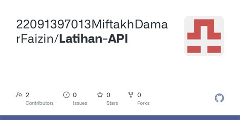 Github 22091397013miftakhdamarfaizinlatihan Api