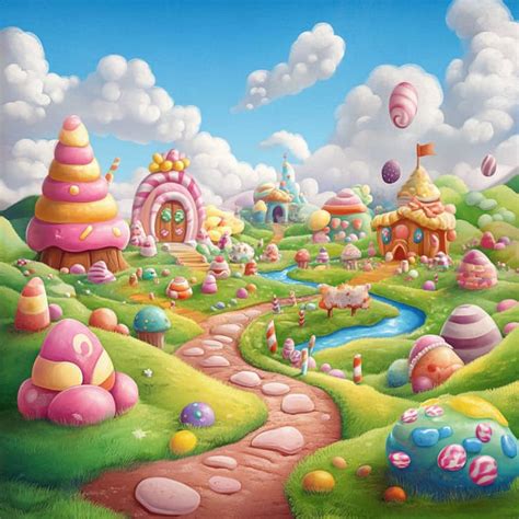 Easter Candy Land Backgrounds Printable Digital Papers Bundle Tpt