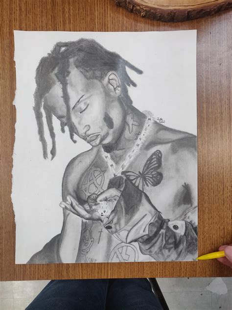 My Drawing Of Playboi Carti My Third Realism Drawing🧛🏽🦇🦋🖤 Rplayboicarti