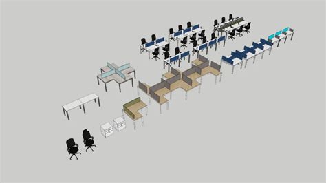 Office Workstations Options 3d Warehouse