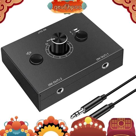 3 5mm Audio Switcher 2 Input 1 Output 1 Input 2 Output Audio Splitter Switcher Audio Switcher