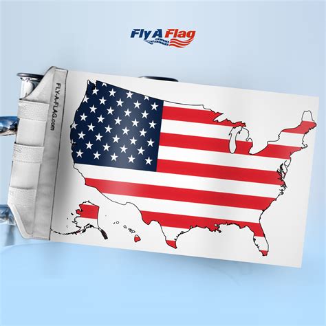 America The Beautiful Flag For Boats And Golf Carts No Drill Easy To