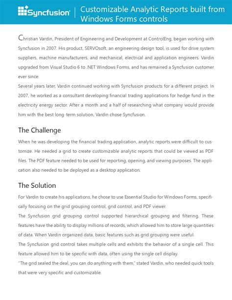 Customizable Analytic Reports Built From Windows Forms Contr