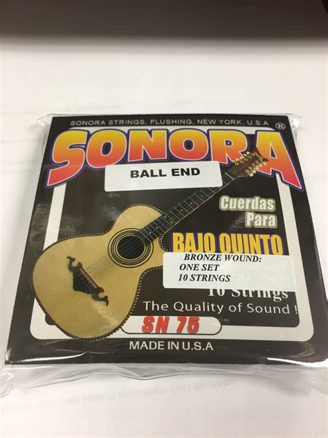 Sonora Bajo Quinto Strings Ball End Bronze Us Music Store
