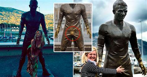 Der Penis Der Cristiano Ronaldo Statue Wird Abgenutzt Weil So Viele