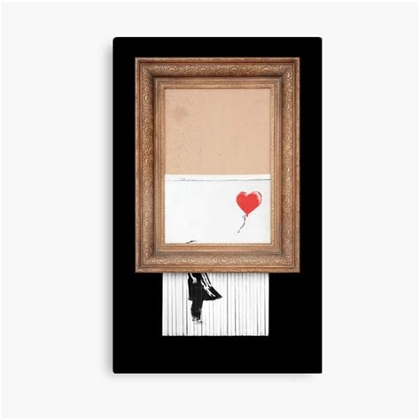 Aatoeax Banksy Shredded Artwork Girl With Balloon Canvas Print Modern
