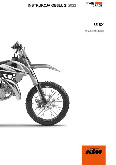 2022 Ktm 85 Sx 1714 Instrukcja Obsługi Pdf 137 Stron