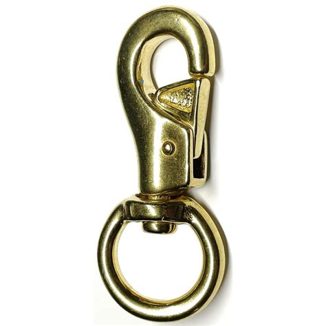 Solid Brass Heavy Duty 1 Swivel Eye Bull Snap 4 L Hill Leather
