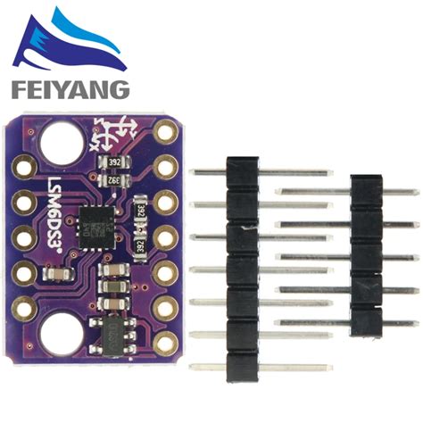GY LSM DS Accelerometer Gyro Embedded Digital Temperature Sensor Board SPI IIC I C Interface