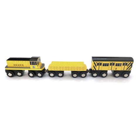 Munipals New York City Subway Wooden Railway Work Train And Sheds Set