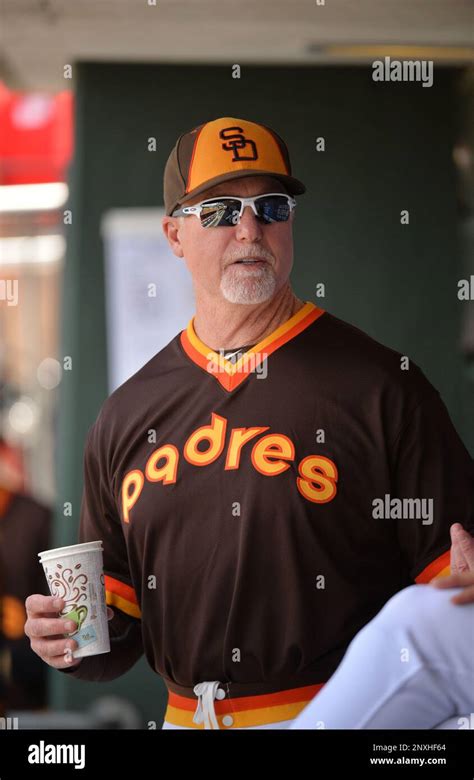 San Diego Padres Coach Mark Mcgwire 25 During Game Against The