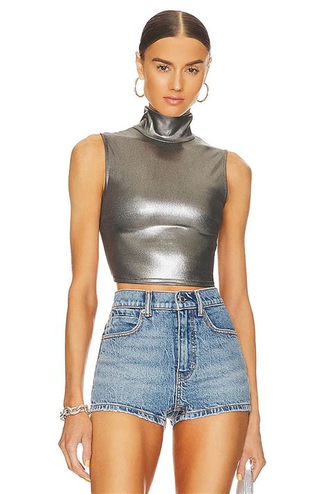 H Ours Natalia Top In Gunmetal Revolve