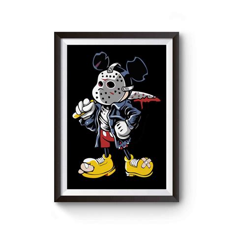 Evil Mickey Mouse Jason Voorhees Poster