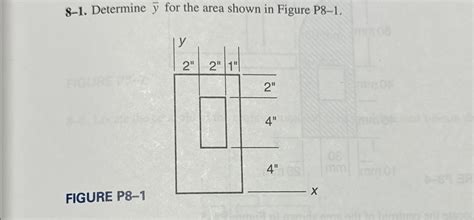 solved 8 1 ﻿determine bar y ﻿for the area shown in