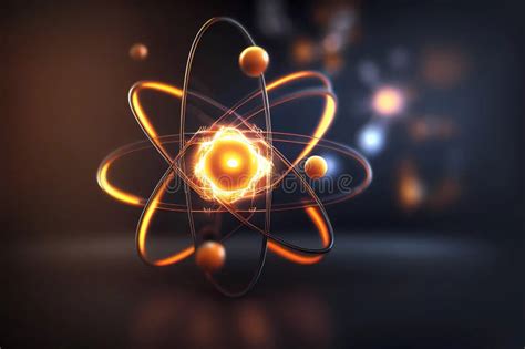 Atomic Backdrop Concept Generative Ai Design Stock Illustration