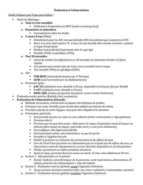 Évaluation à Lalimentation Outils Cliniques Que Peut Utiliser Outils De O Toux Et Voix Au