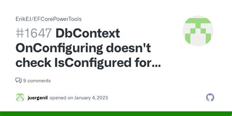 Dbcontext Onconfiguring Doesnt Check Isconfigured For Ef7 Reverse Engineer · Issue 1647