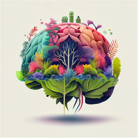 Premium Ai Image Model Of Colorful Human Brain