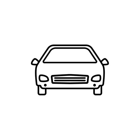 Car Front Line Icon Outline Symbol Car Sign In Linear Style 12471912