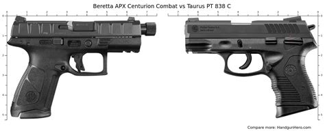 Beretta Apx Centurion Combat Vs Taurus Pt 838 C Size Comparison