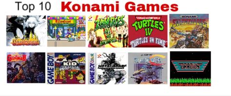 Top 10 Konami Games By Saiyanpikachu On Deviantart