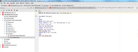 Problem With Merge In Oracle Package Ides Support Intellij
