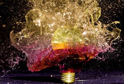 High Speed Photographs Of Exploding Light Bulbs