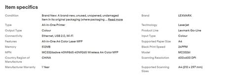 Hp Colour Laserjet Enterprise M577z Mfp Network Printer Fax Adf B5l48a