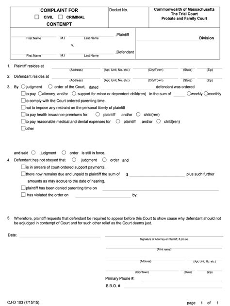 2015 2026 Form Ma Cj D 103 Fill Online Printable Fillable Blank