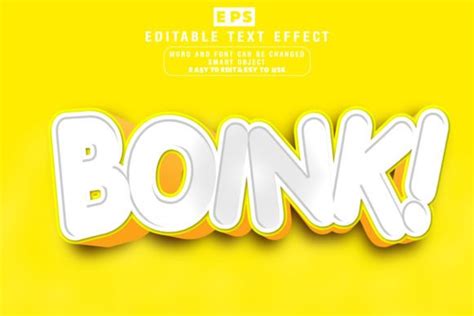 Boink 3d Editable Text Effect Vector Graphic By Truevector · Creative Fabrica