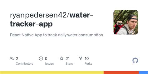 Github Ryanpedersen Water Tracker App React Native App To Track Daily Water Consumption