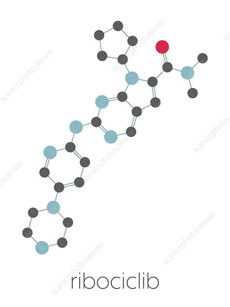 Ribociclib Cancer Drug Molecule Illustration Stock Image F0288534
