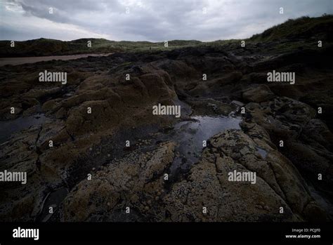 Rockpool On A Rocky Beach In Turnberry Scotland The Rock Pool Has