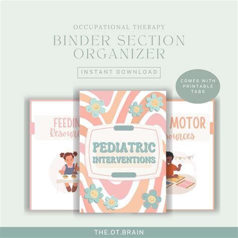 Pediatric Binder Section Organizer Occupational Therapy Craft