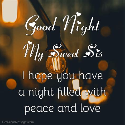 Best 30 Good Night Messages And Cards For Sister