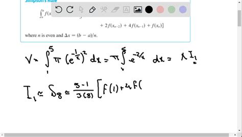 ⏩solved use simpson s method with the specified number of… numerade