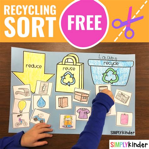 Recycling Sorting Free Printable Earth Day Activities Earth Day