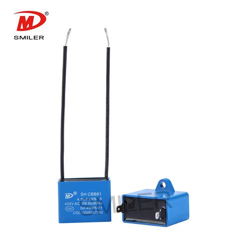 Black Square Type Fan Motor Capacitor Cbb61 Square Type Capacitor And