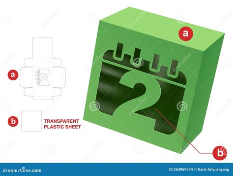 Cardboard Box Die Cut Template Design Stock Vector Illustration Of