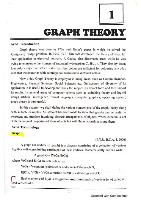 Graph Theory Mathematics Studocu