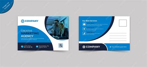 Premium Vector Business Postcard Design Templates Or Company Services Postcard Template