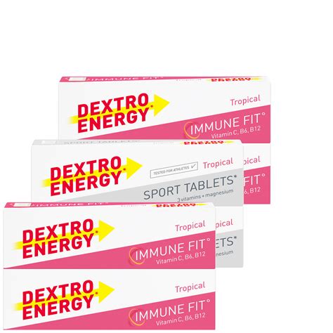 Dextro Energy Dextrose Tablets 3 Packungen Zum Testen