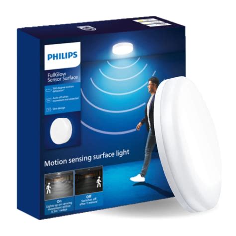 Philips Full Glow Led Surface Light With Motion Sensor Wwnwcw 15w