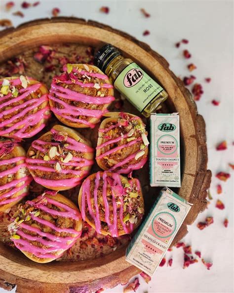 Shahi Gulkand Rolls With Instant Rose Rabri