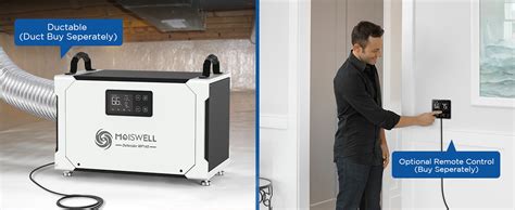 Moiswell 145 Pints Commercial Dehumidifier With Pump And Drain Hose Energy Star