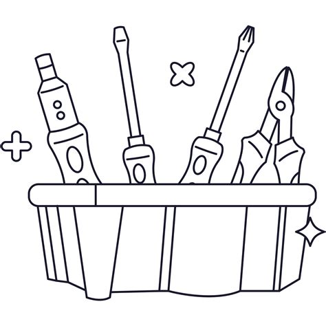 Tools Box Toolkit 2d Outline Illustrations 27125278 Png
