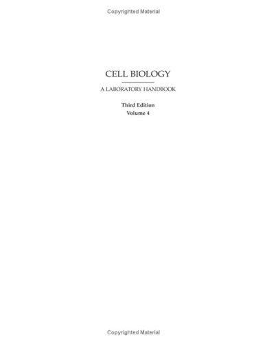 Cell Biology A Laboratory Handbook Used Book By J E Celis 9780121647346