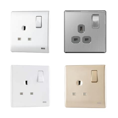 British General 13a Single Socket Switch Single Pole Socket Assorted