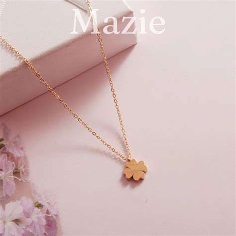 Dây Chuyền Nữ Titan Mazie Accessories Basic Mặt Hình Cỏ Bốn Lá May Mắn Phụ Kiện Trang Sức đi Làm